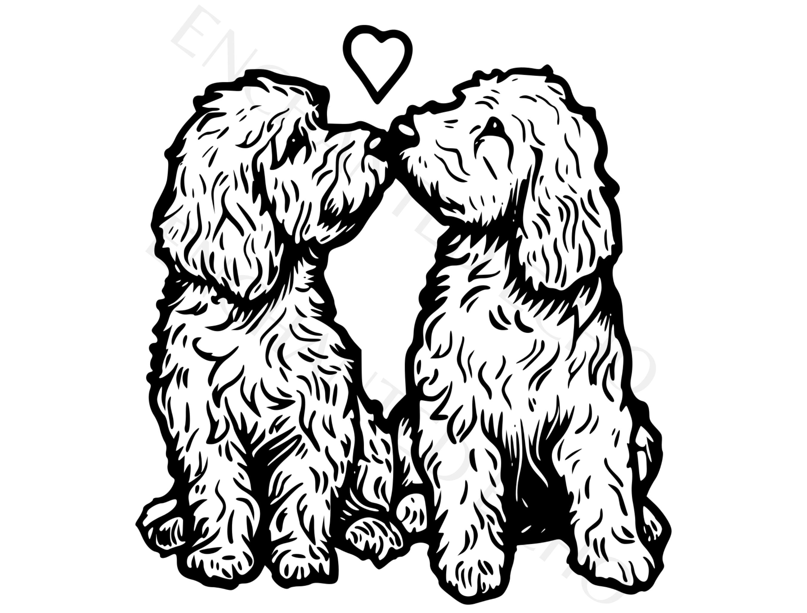 Goldendoodles in Love SVG PNG Set Goldendoodle Kisses Svg Cute ...