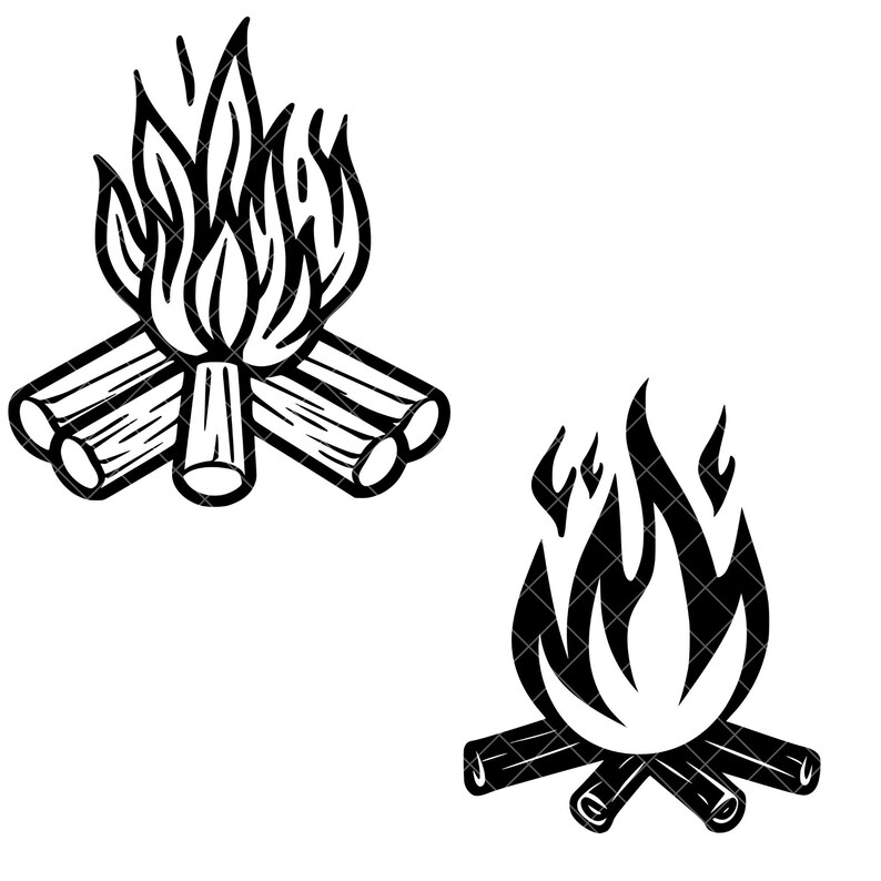 Campfire SVG & PNG Bundle 20 Wood Fire Images Included, 40 Total Files ...