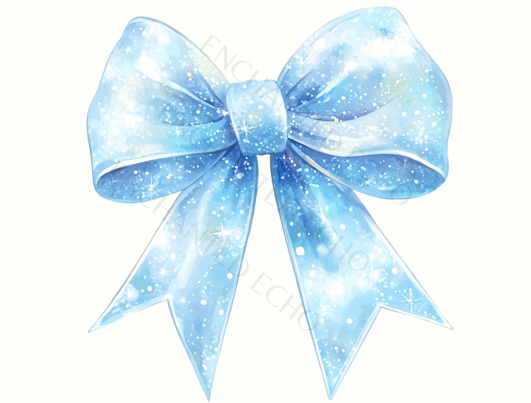 Cute Sparkly Blue Bow Png Disco Ball Bow Png Trendy Bow Png Coquette ...