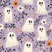 Seamless Halloween Wildflower Ghosts Pattern - Ghost Floral Spooky Boho ...