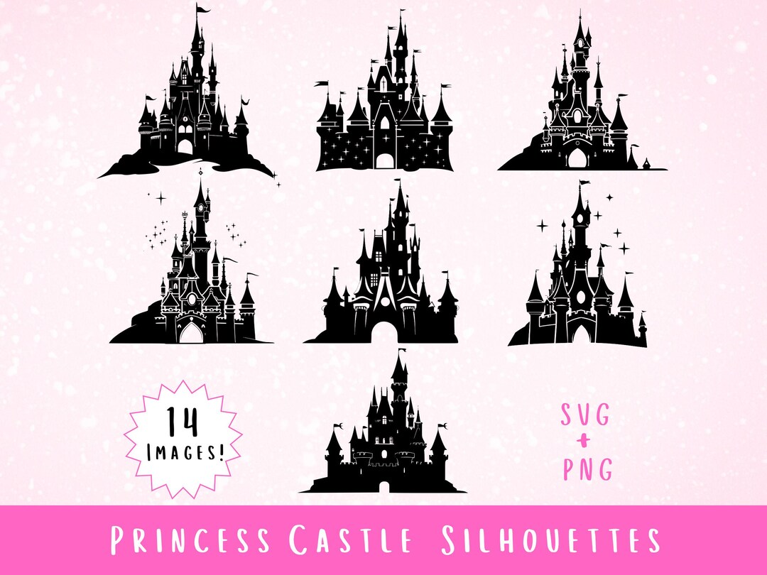 Princess Castles SVG & PNG Bundle - 14 Images, 28 Total Files - Fantasy ...
