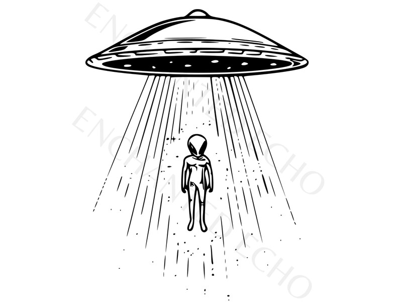 Alien Abduction SVG PNG Set Cute Alien Svg Space Shuttle Svg Alien ...
