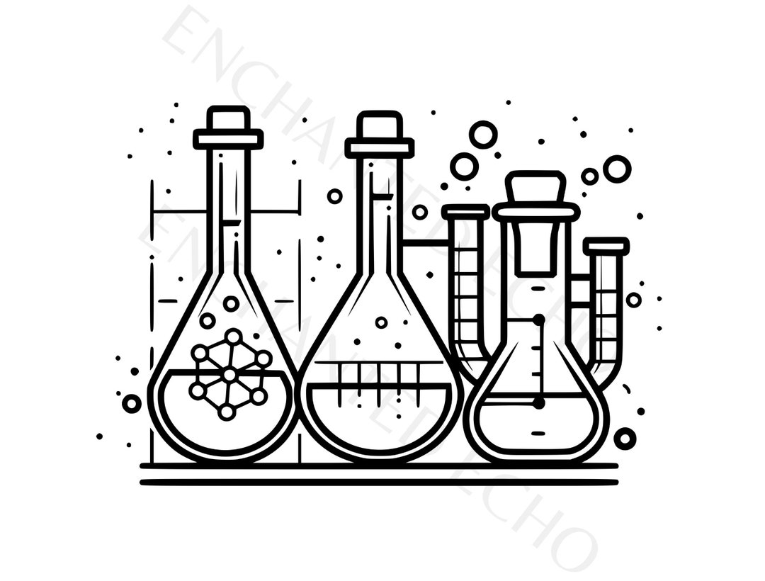Chemistry Beakers SVG & PNG Set Vials Clipart Science Teacher Svg ...