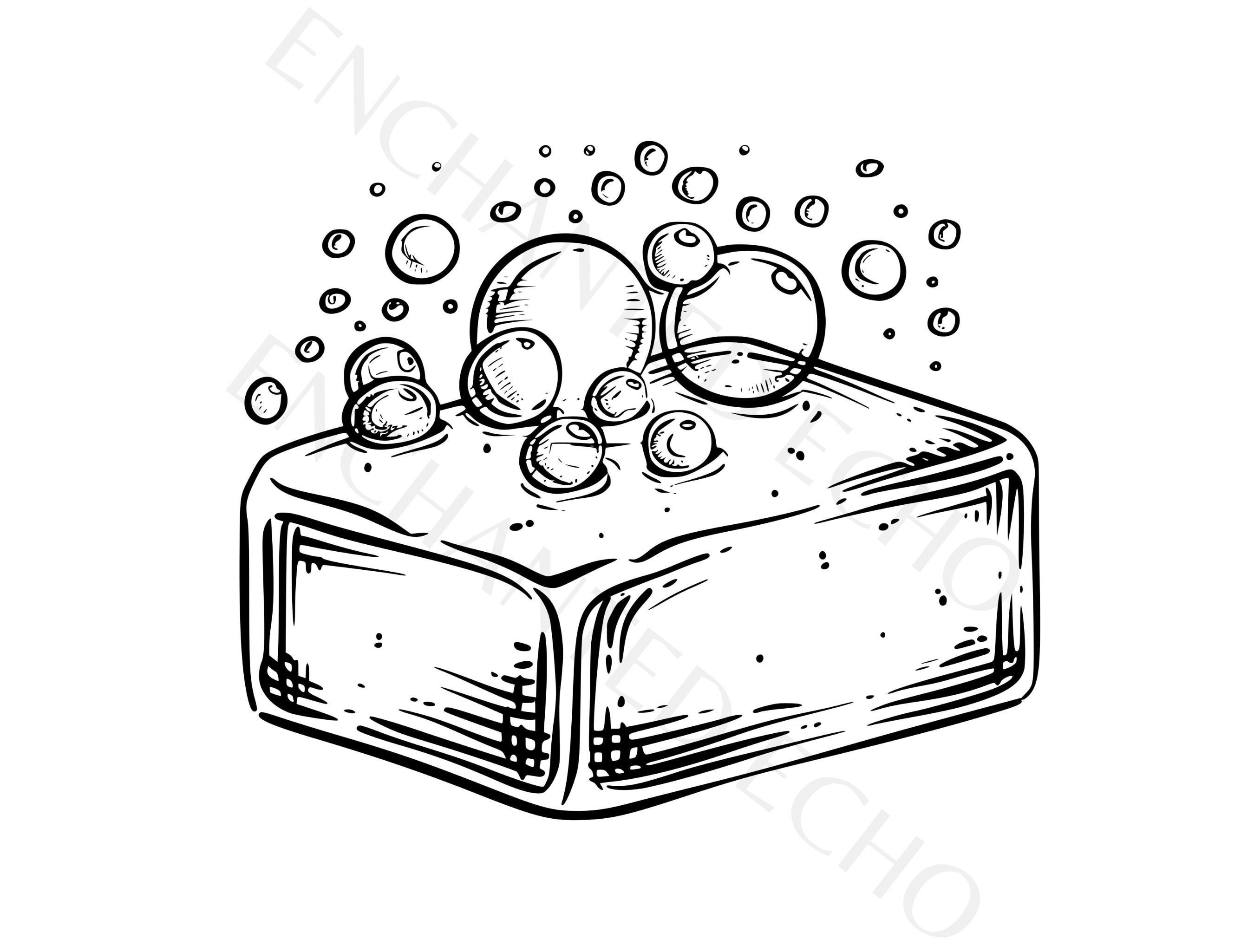 Soap Bar With Bubbles SVG and PNG Set - Bar of Soap Svg - Soap Bar ...