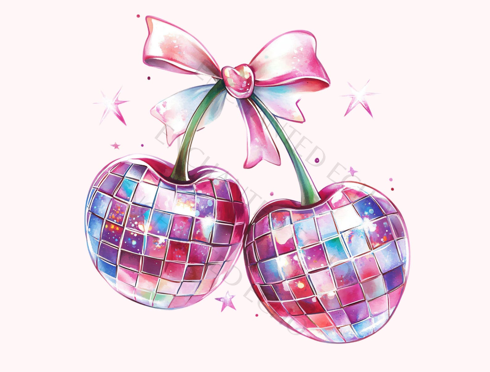 Disco Cherries Png - Pink Coquette Discoball Cherry Png - Trendy Cherry ...