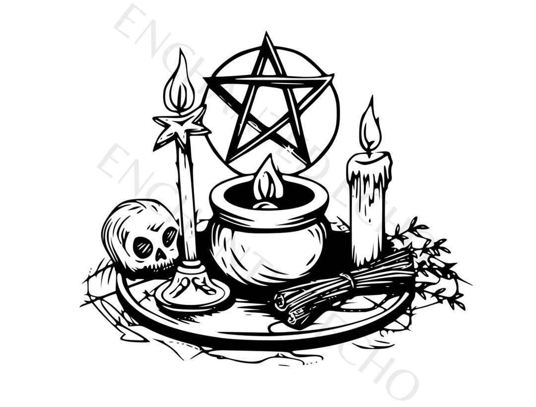 Occult Svg, Magic Spells Png, Witchcraft Illustration, Witchy Vector ...