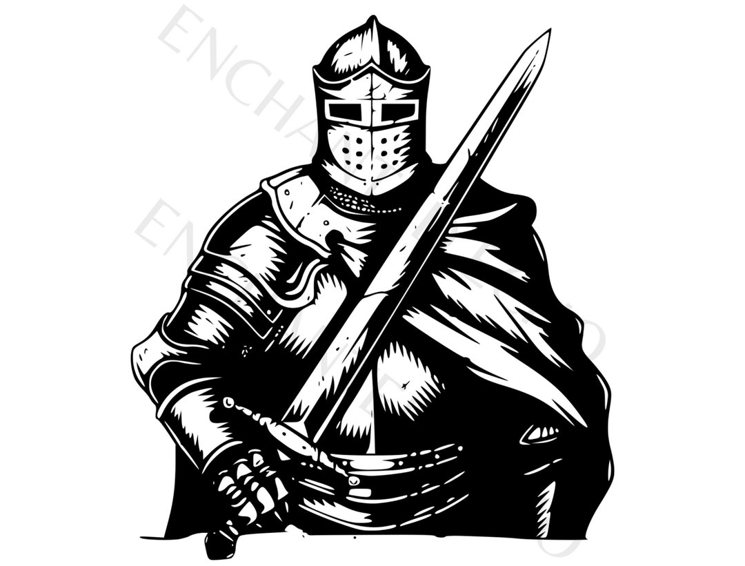 Knight Svg Knight With Sword Png Dark Fantasy Svg, Dungeon Master ...