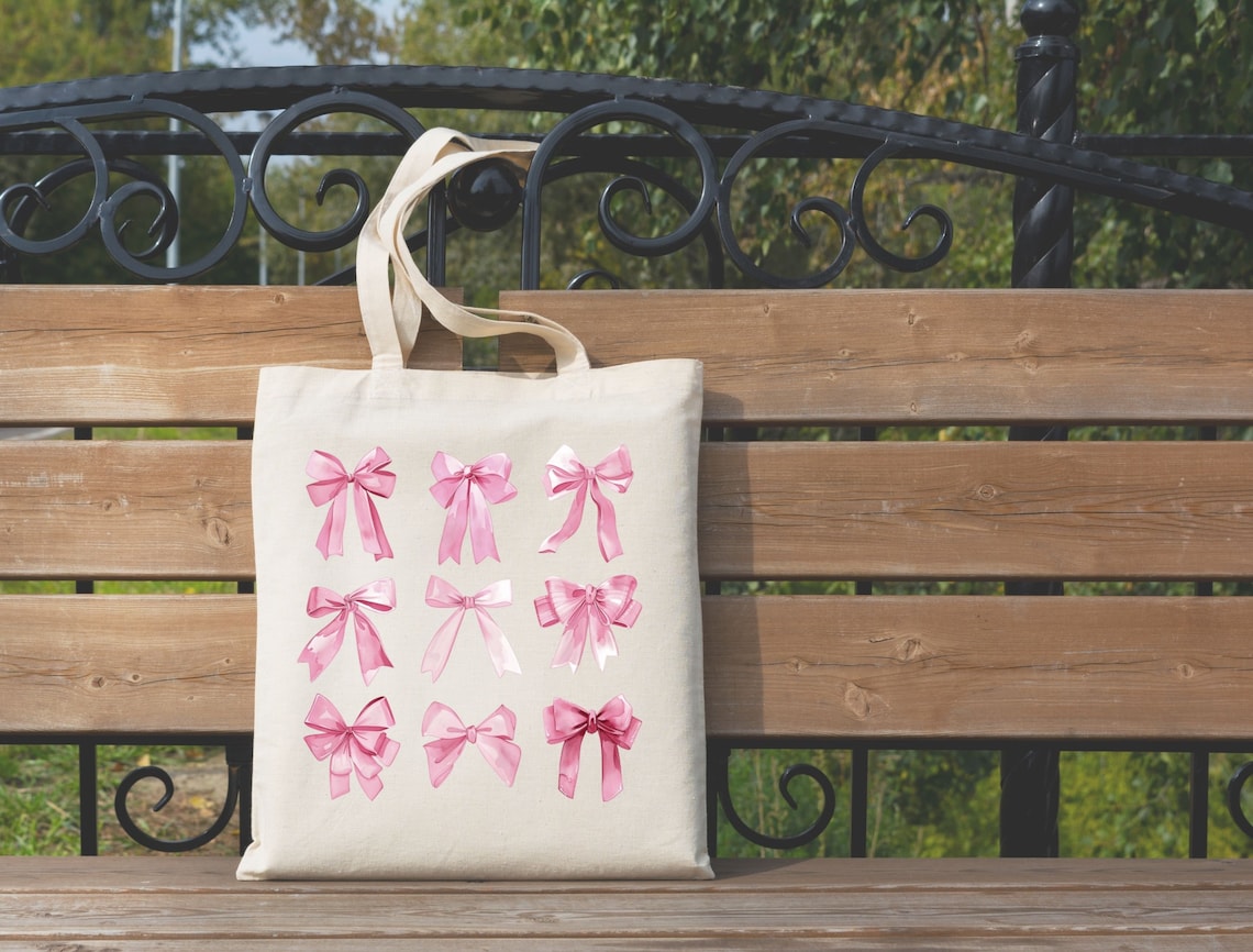 Whimsical Pink Bows Clipart Bundle, Soft Girl Aesthetic Decor, Perfect ...