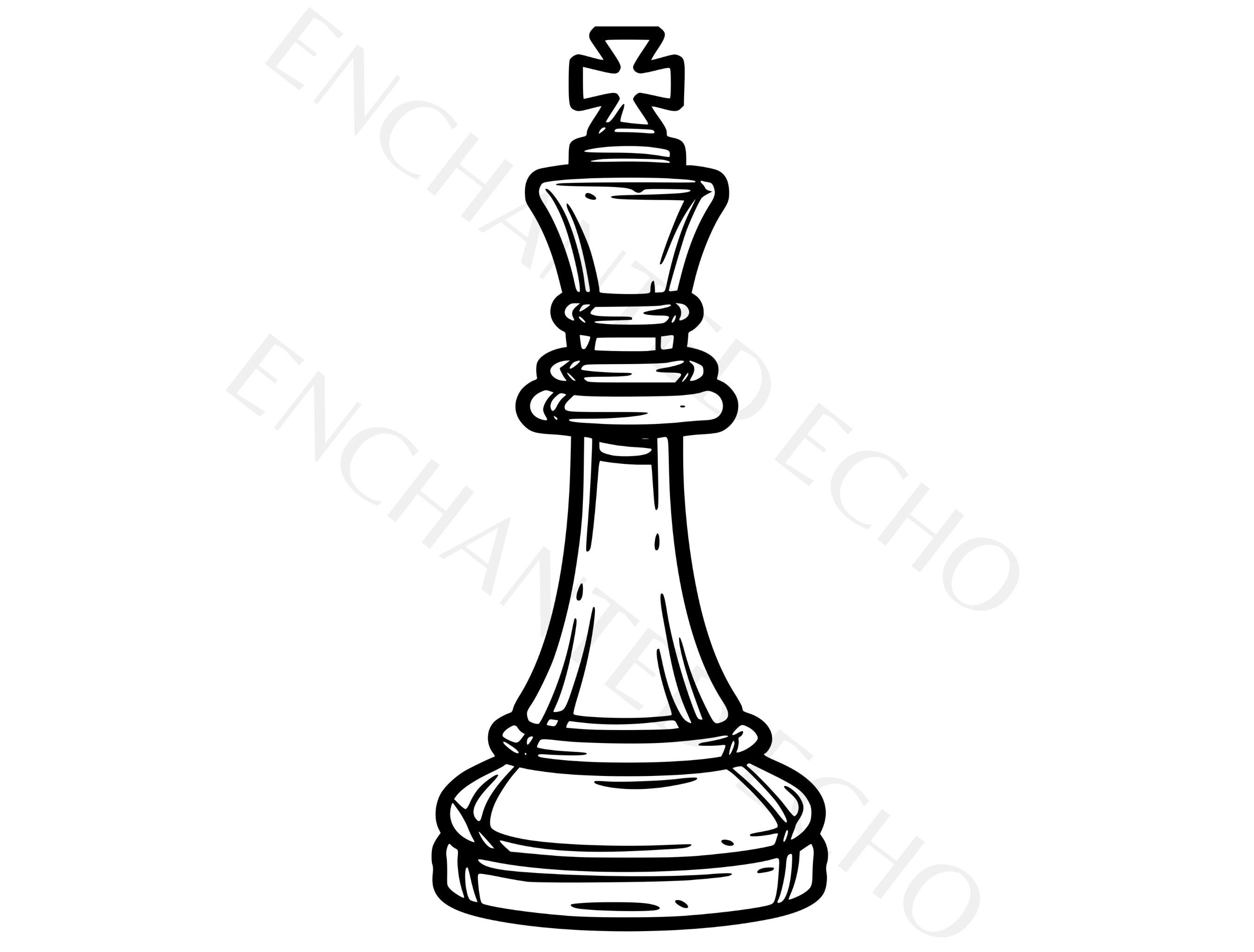 King Chess Piece SVG and PNG Set Kingpin Chess Clipart King Chess Png ...