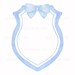 Blue Bow Frame Crests, Watercolor Bow Frames Pngs, Bow Circle Frames ...