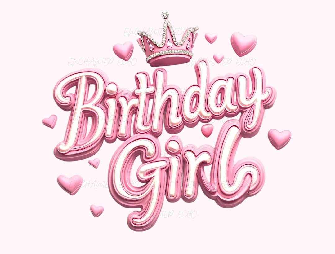 Birthday Girl PNG - Pink Coquette Birthday PNG - Cute Pink Birthday PNG ...