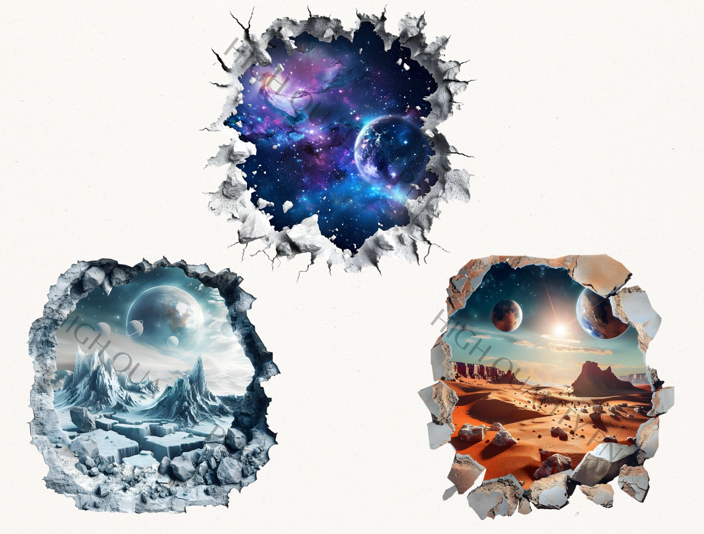 3D Hole in a Wall Space Clipart 20 Pngs Galaxy Clipart High Quality ...