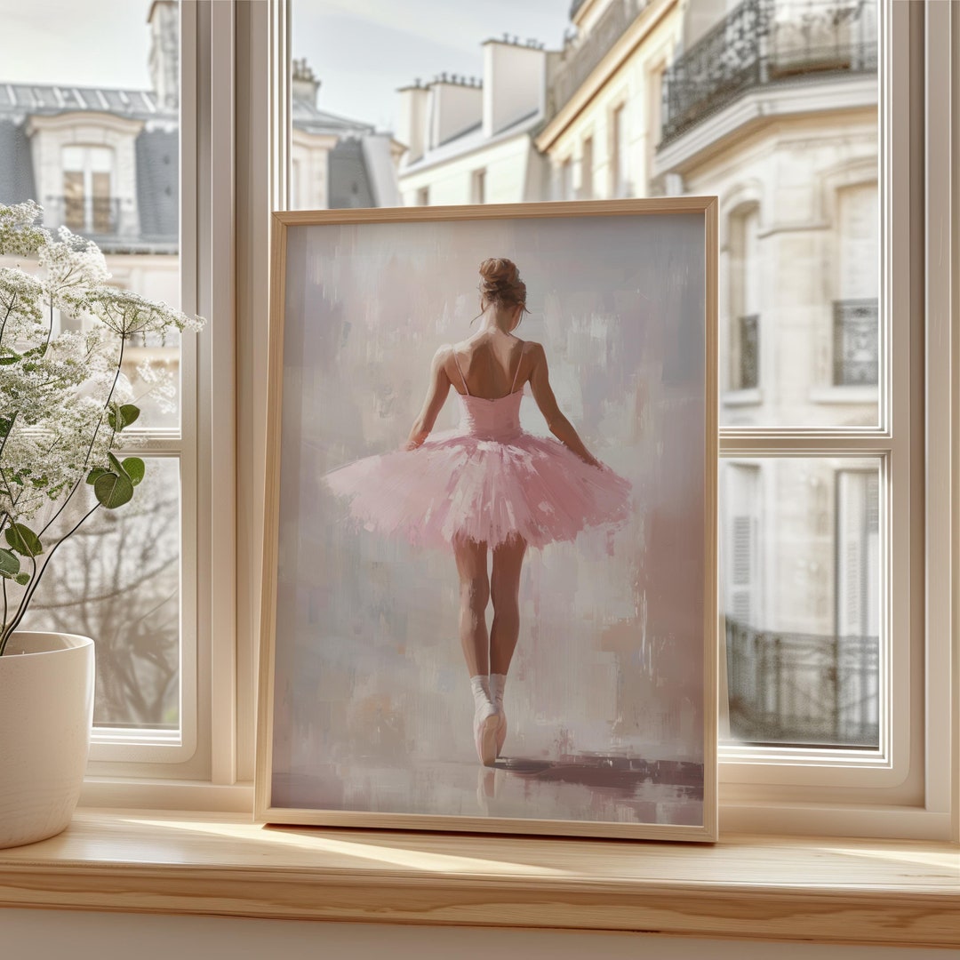 Delicate Ballerina Coquette DIGITAL Wall Art - Ballerina Art Print ...