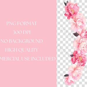 Pink Peony Arc Png Floral Png Element - Etsy