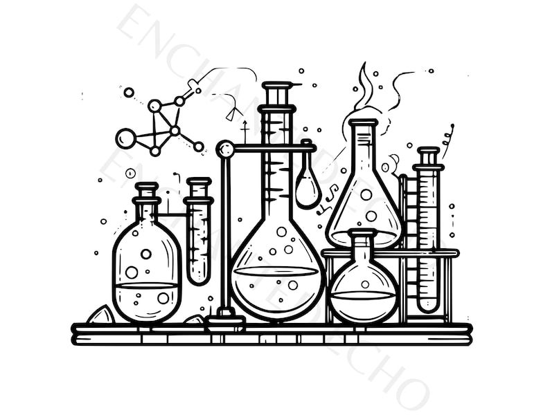 Chemistry Beakers SVG + PNG Set – Science Teacher Clipart, Alchemy ...