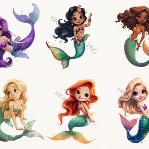 Gorgeous Mermaid Clipart, Fantasy Mermaids Graphics, Underwater ...