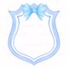 Blue Bow Frame Crests, Watercolor Bow Frames Pngs, Bow Circle Frames ...