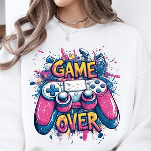 Game Over PNG - Video Games Gamer PNG - Boy Birthday PNG - Gaming ...