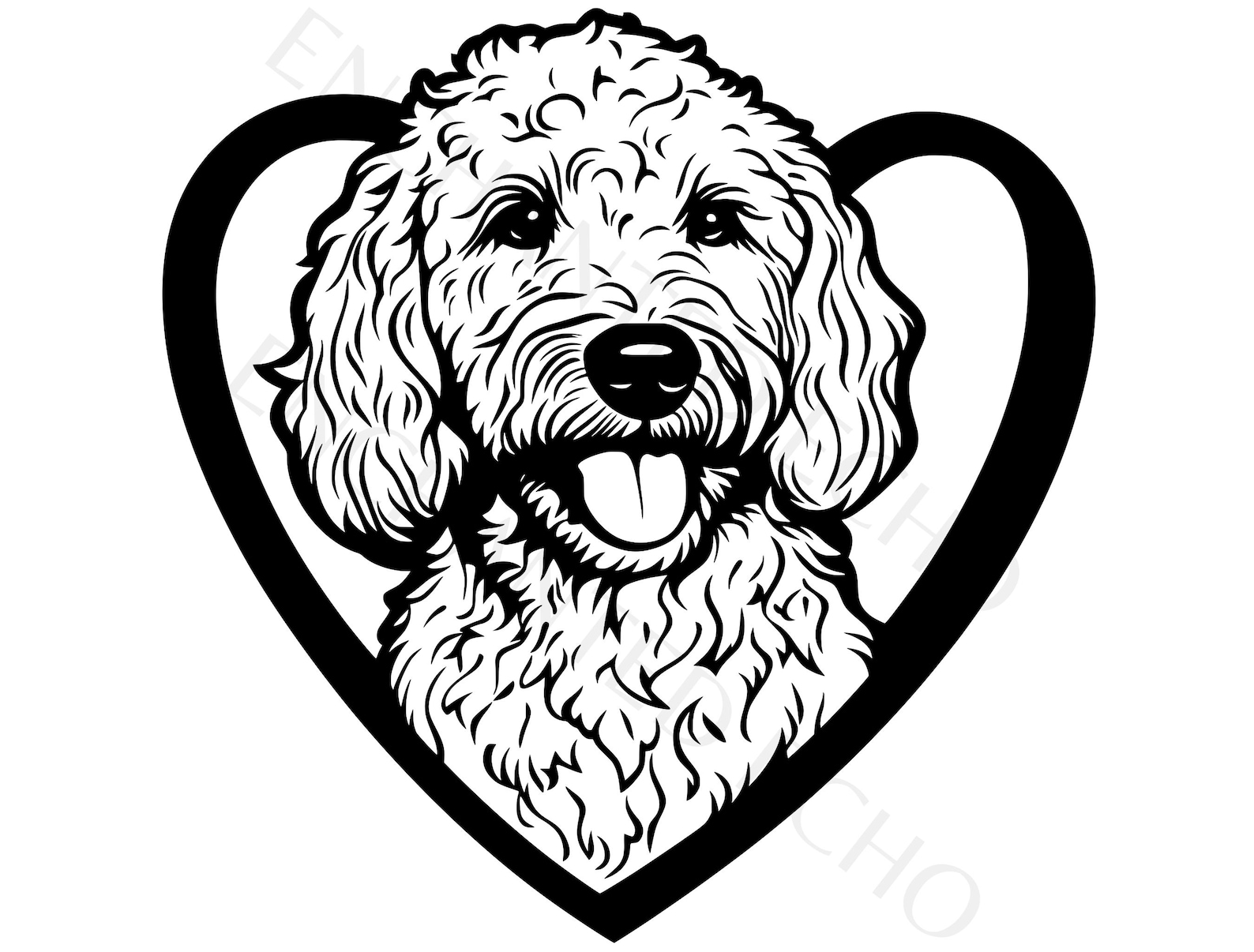 Goldendoodle Heart SVG + PNG Set: Goldendoodle Lover Sublimation ...