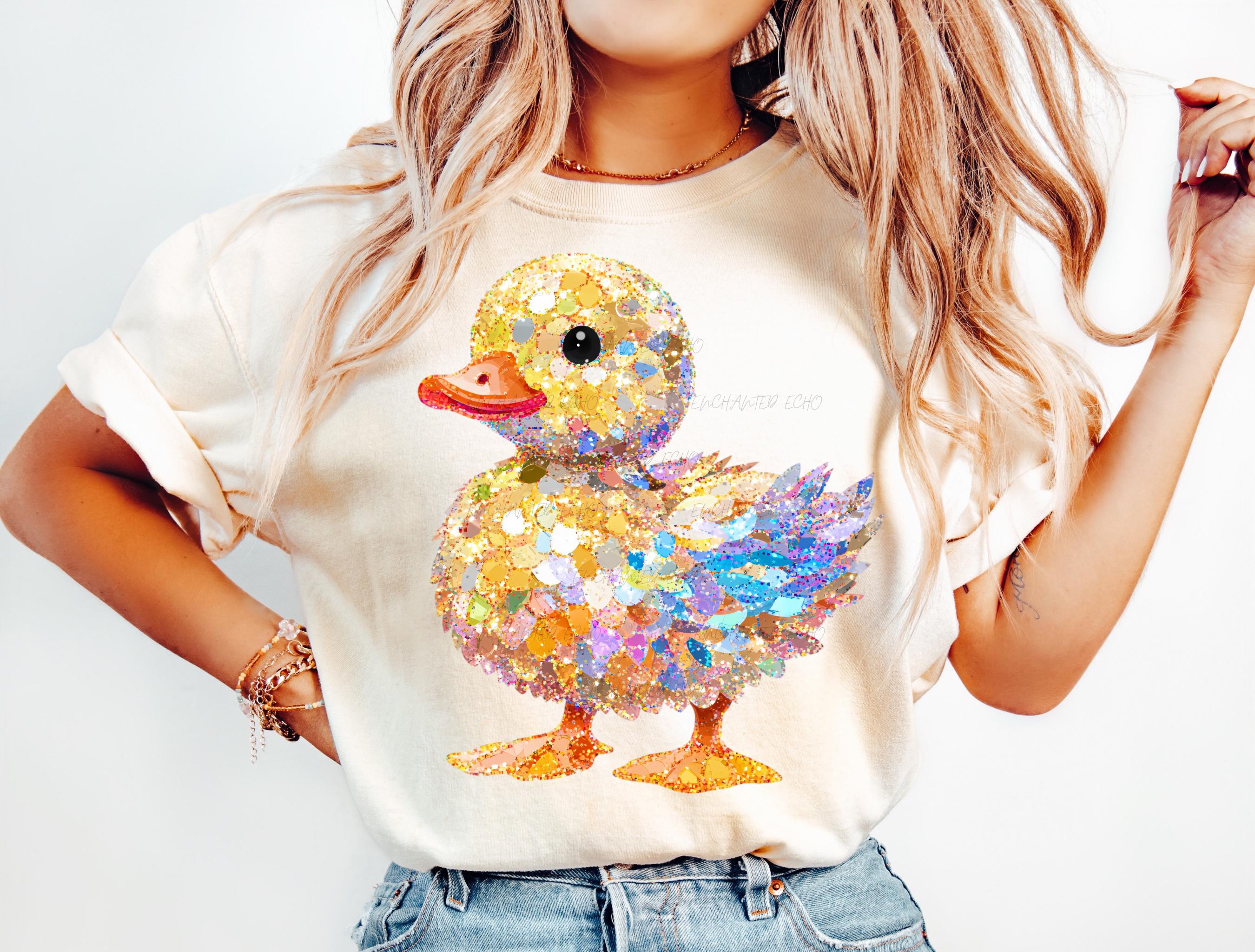 Glitter Duckling Png - Ducky Sequin Sparkling Cute Duck Sublimation ...
