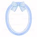Blue Bow Frame Crests, Watercolor Bow Frames Pngs, Bow Circle Frames ...