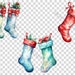 Stocking Clipart Cozy Clipart Colorful Stockings Watercolor - Etsy