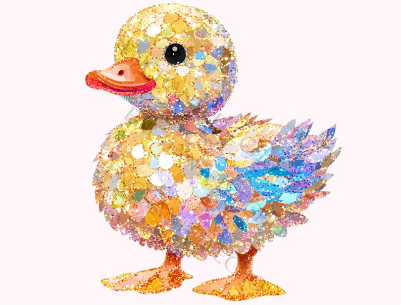 Glitter Duckling Png Glitter Sparkling Cute Duck Png Cute Sparkling ...