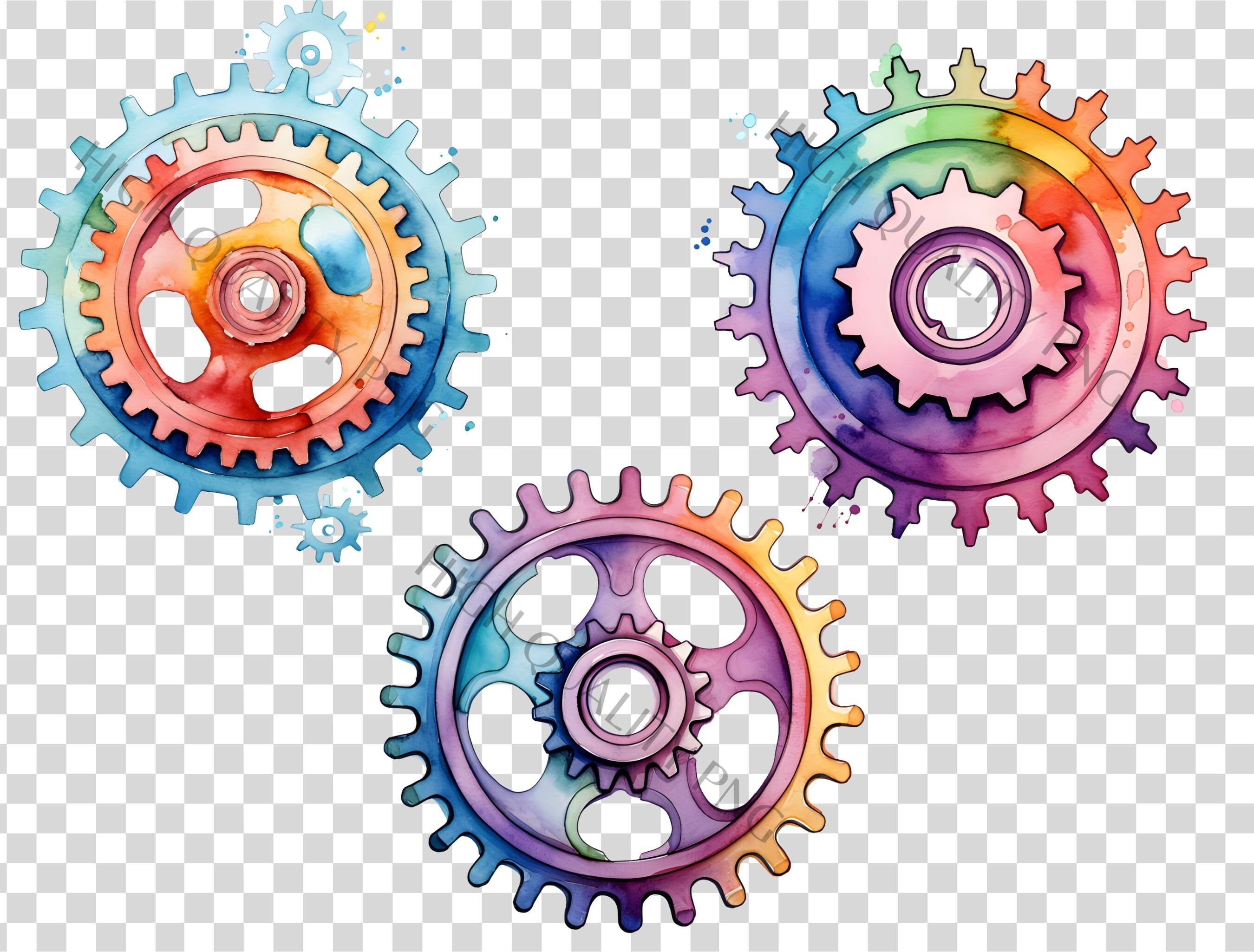 Gears SVG Clipart PNG Bundle 36 High Quality Images Steampunk SVG ...