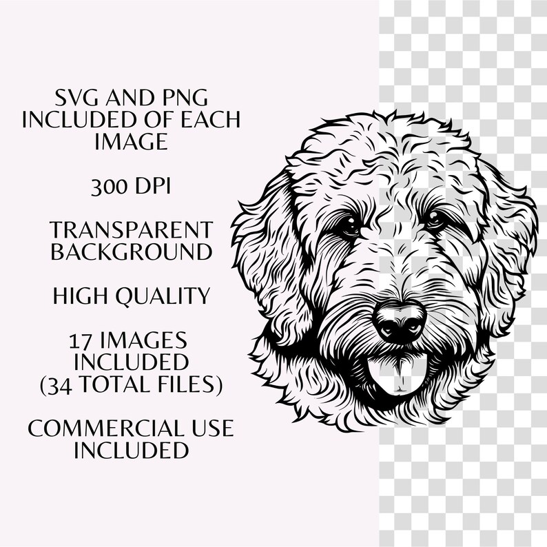 Goldendoodles SVG and PNG Bundle - Golden Doodle Puppies Clipart Pack ...