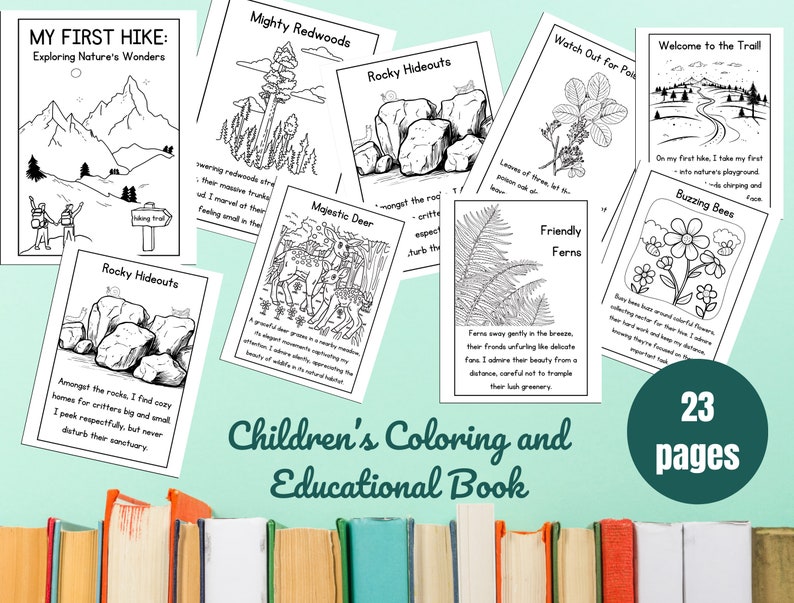 My First Hike Coloring & Educational Book, Printable PDF Downloadable ...