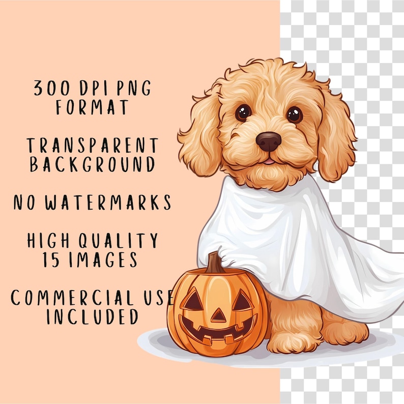 Cute Ghost Dog Png Bundle, Spooky Dogs Png, 15 Halloween Dog Images ...