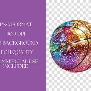 Glitter Basketball Girly PNG - Glitter Basketball PNG - Basketball Mom ...