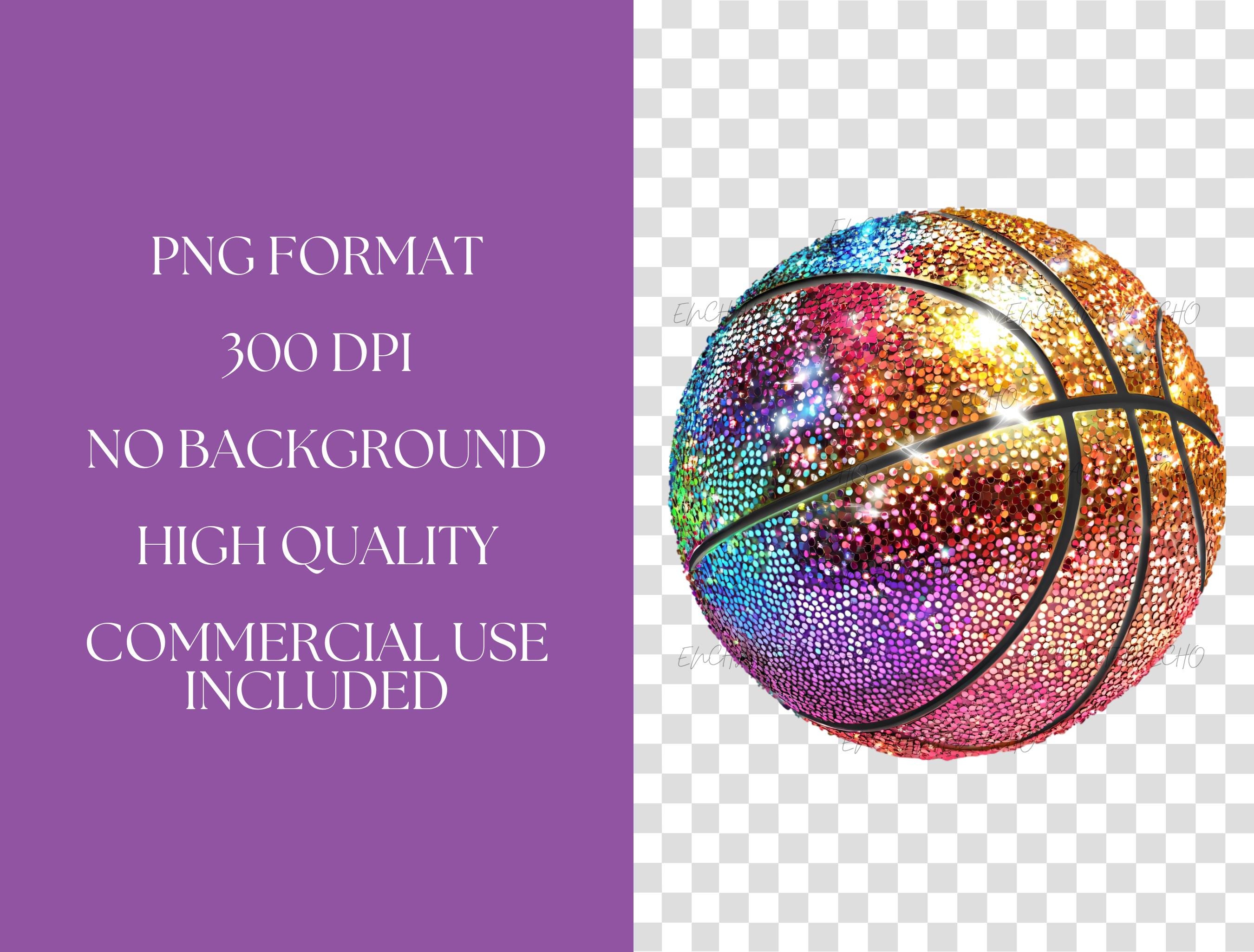 Glitter Basketball Girly PNG Glitter Basketball PNG Basketball Mom PNG ...