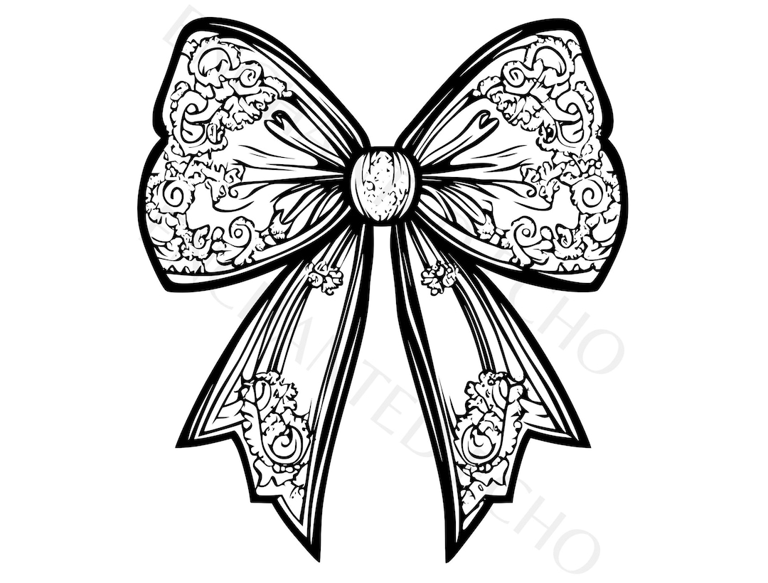 Cute Lace Bow Svg Png Set Coquette Bow Svg Png - Etsy