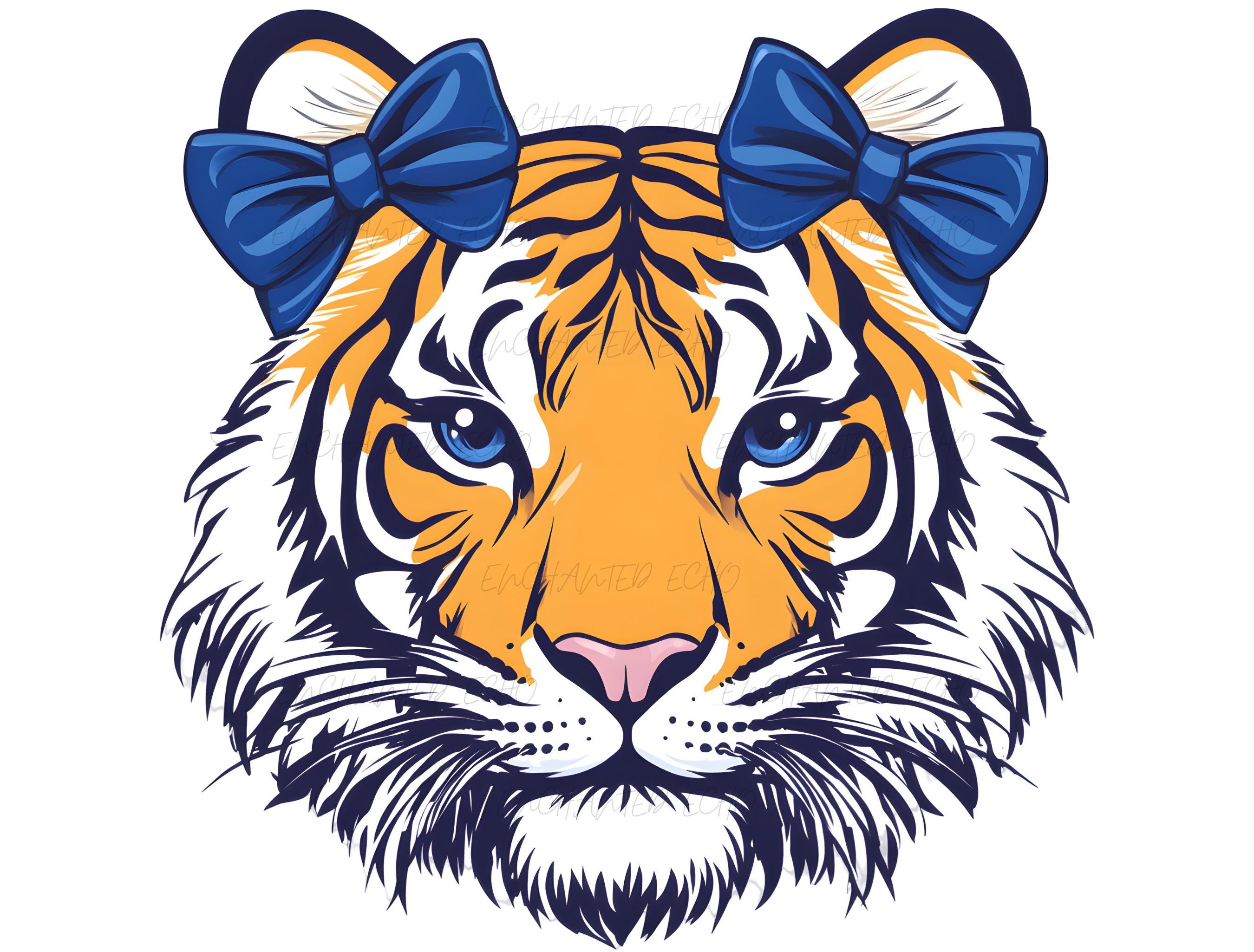 Navy Blue Tiger Png Tigers Png Vintage Tiger Png Cute Tiger Mascot ...