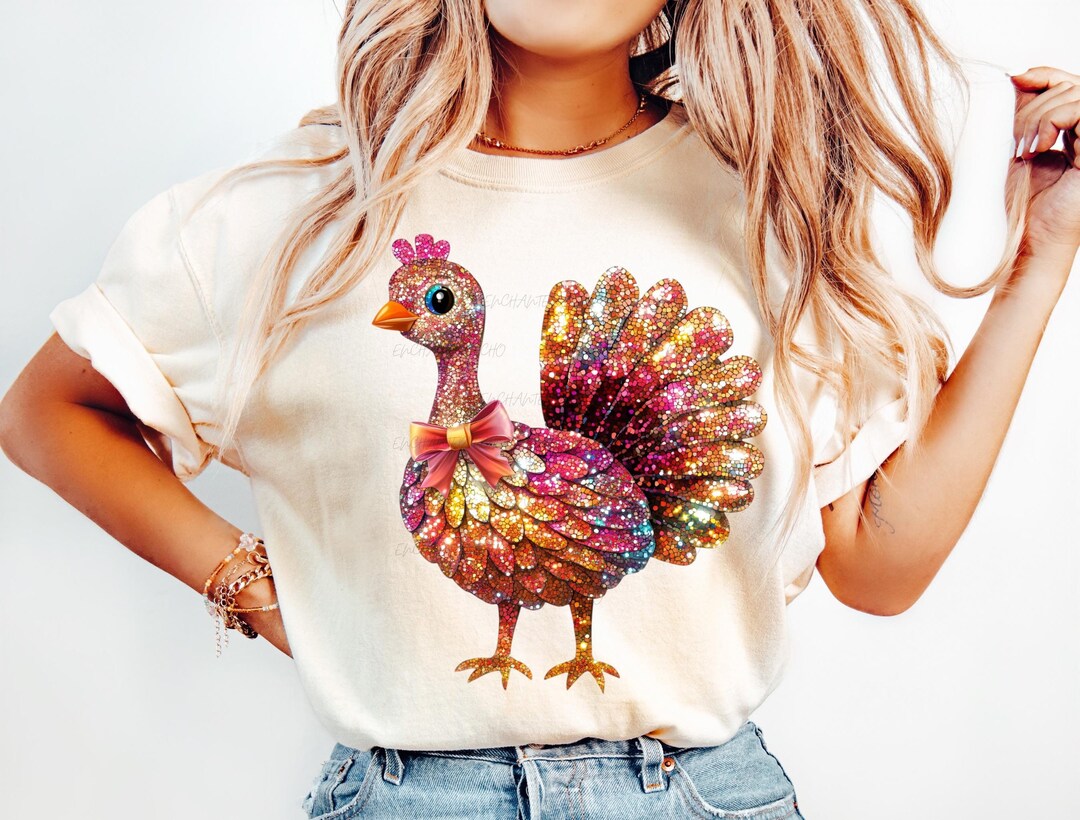 Colorful Glitter Turkey Png - Glitter Sequin Thanksgiving Png Autumn ...