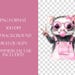 Pink Opossum Bubble Gum PNG - Peace Sign Possum Clipart, Watercolor ...