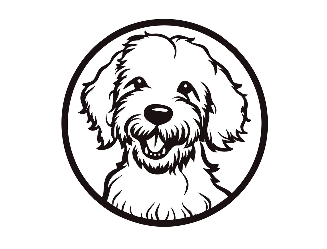 Goldendoodle SVG Image Goldendoodle Dog SVG File Commercial Use Logo or ...