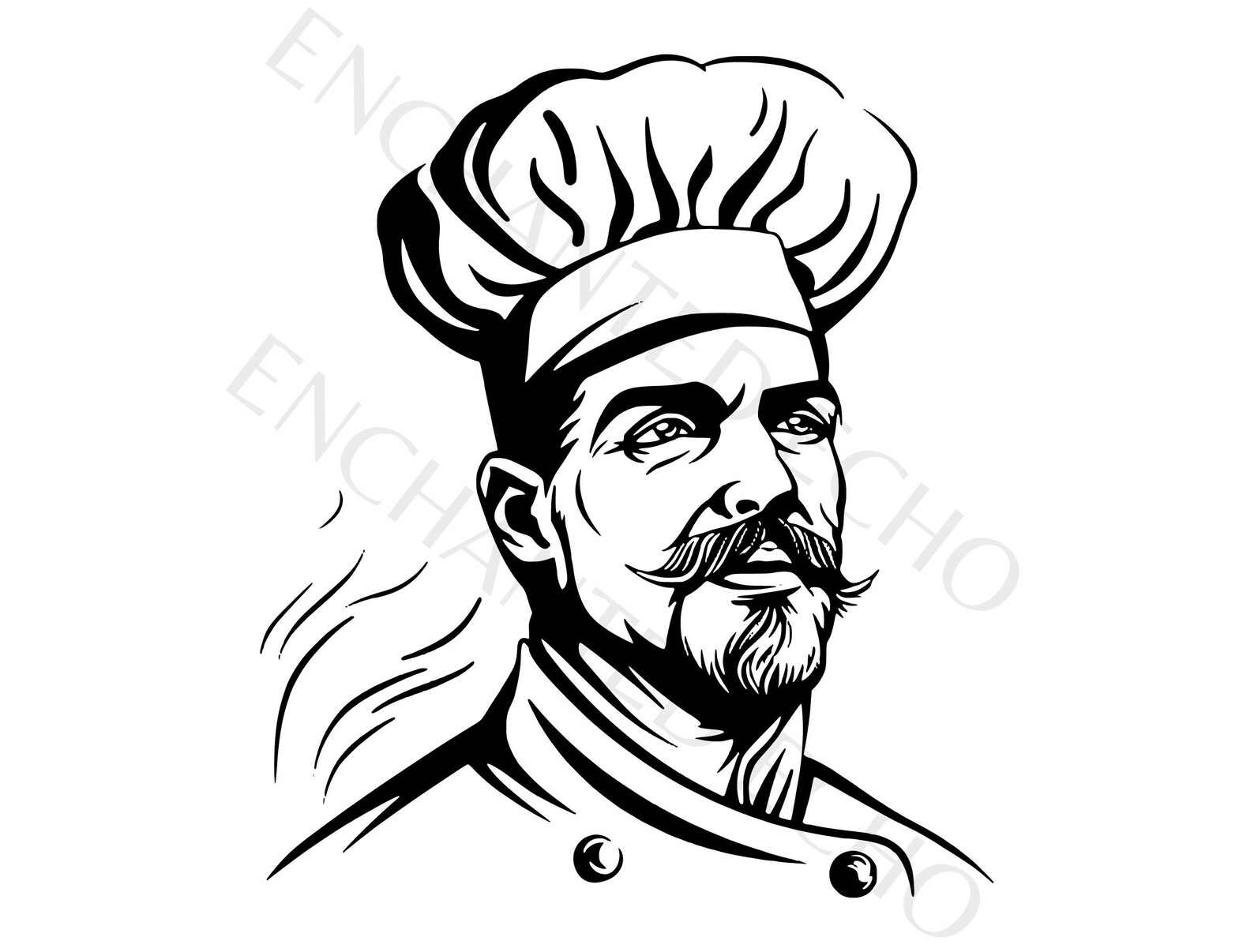Chef Svg & Png Files, Grill Master Clipart, Kitchen Vector Design, Cook ...