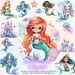 Gorgeous Watercolor Mermaid Clipart, Fantasy Mermaids Graphics ...