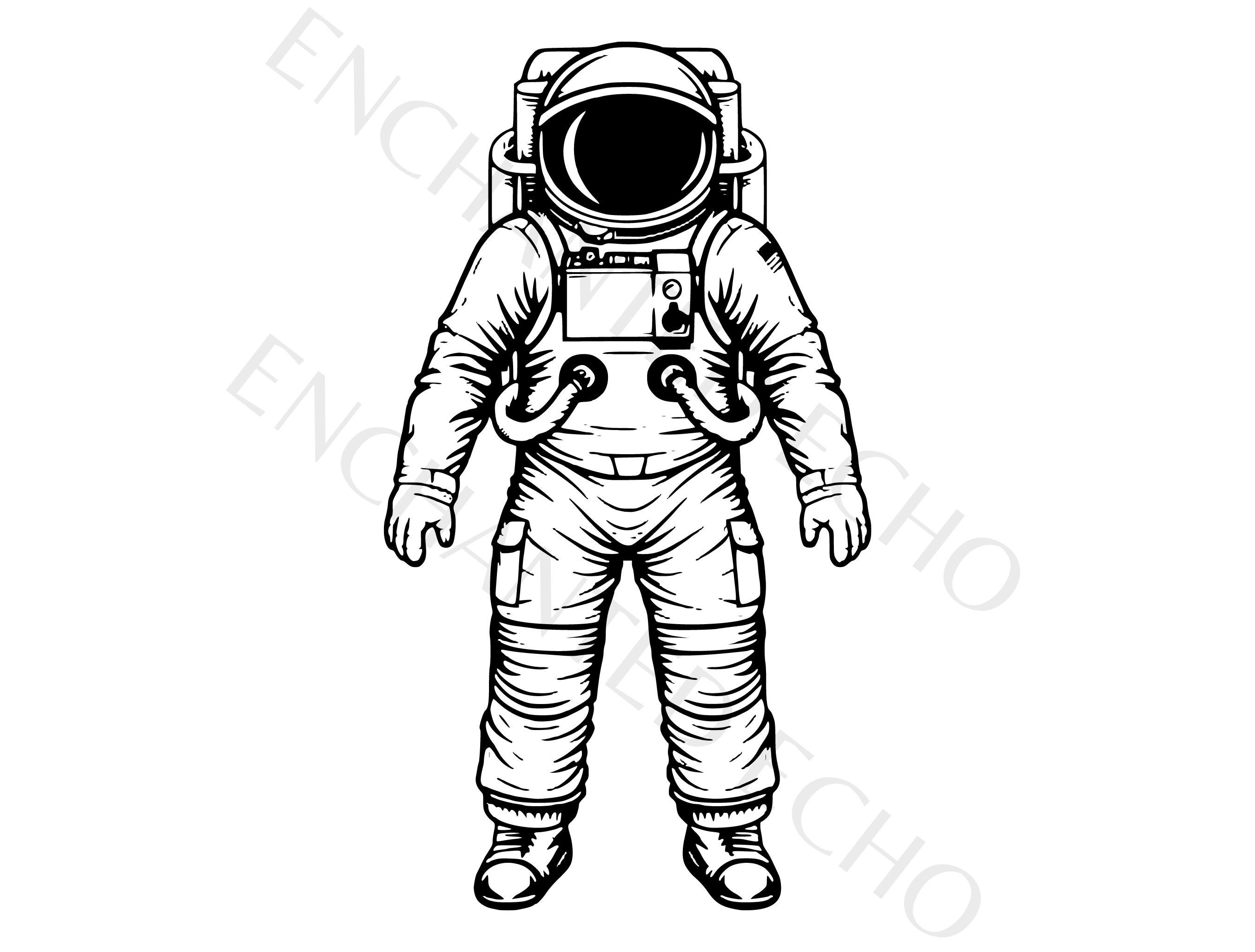 Astronaut in Space Svg I Spaceman Png I Cosmonaut Clipart for ...