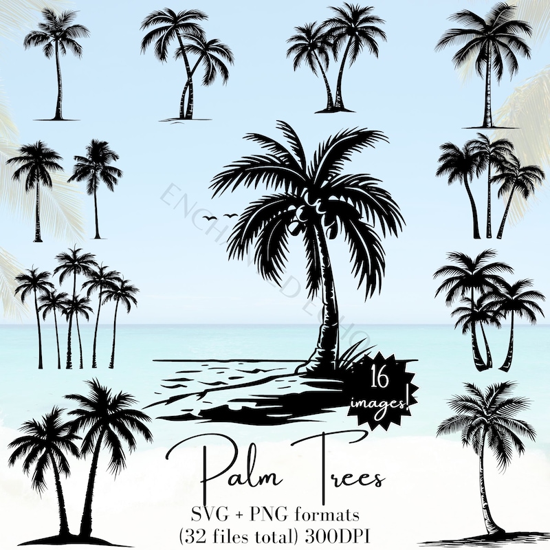 Palm Tree Svg - Etsy