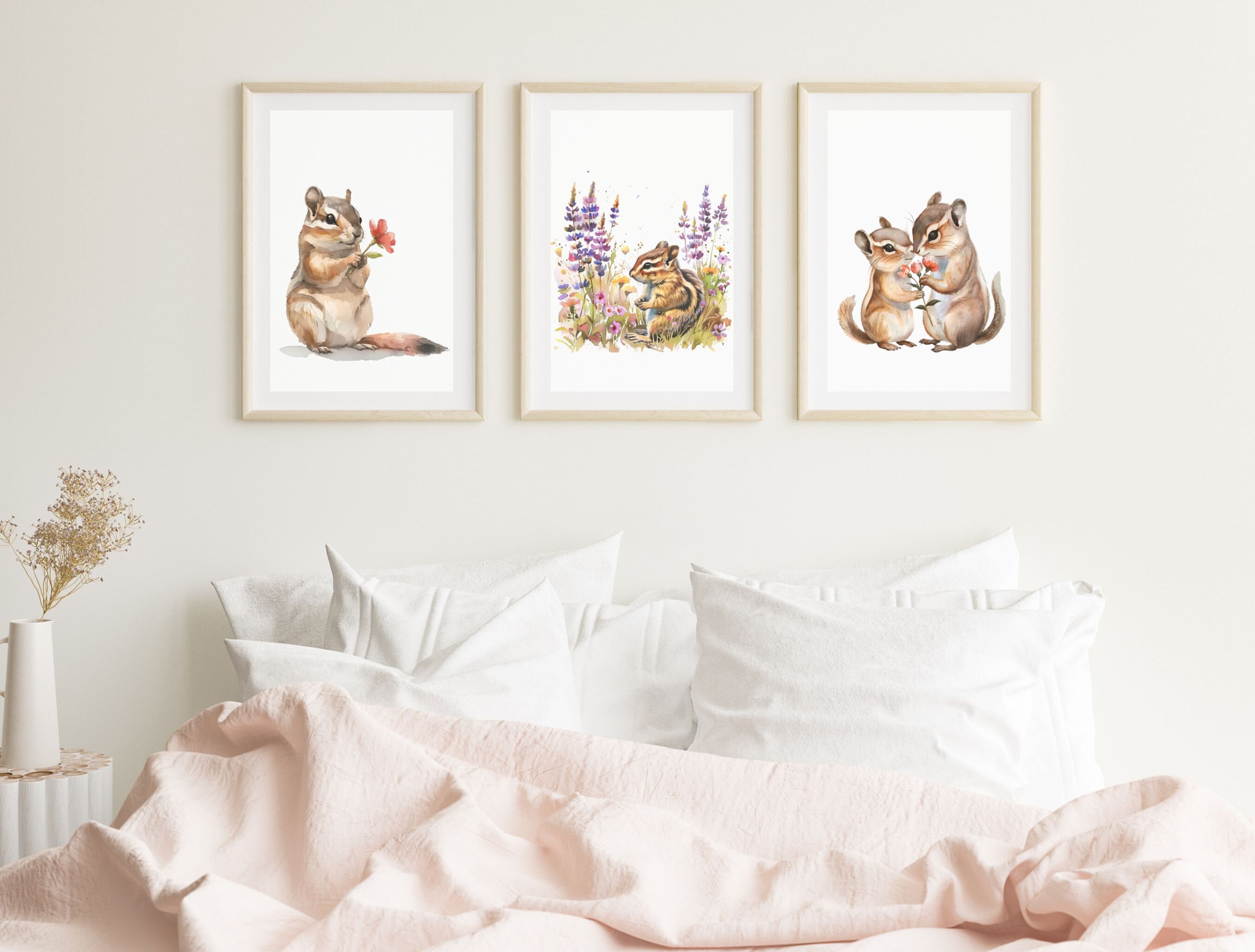 Cute Chipmunks Clipart Bundle Pack of 24 Images Woodland Baby Animals ...