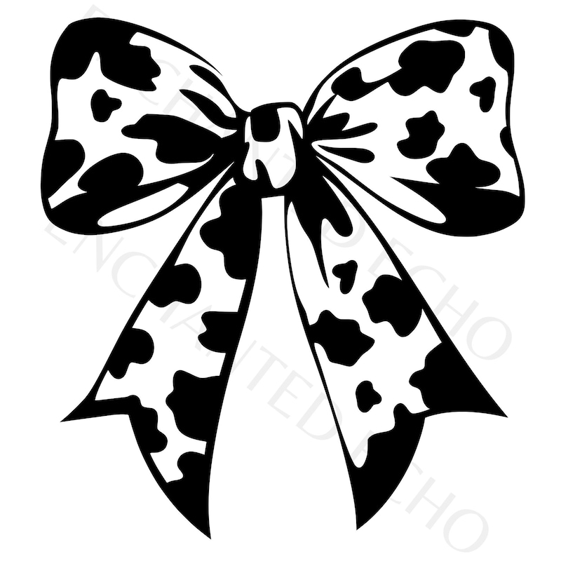 Cow With Bow Svg - Etsy