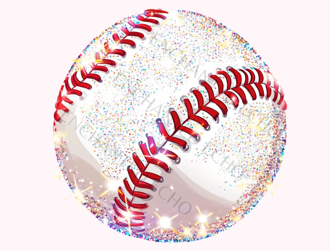 Glitter Baseball PNG - Sparkling Coquette Softball Clipart, Sequin ...