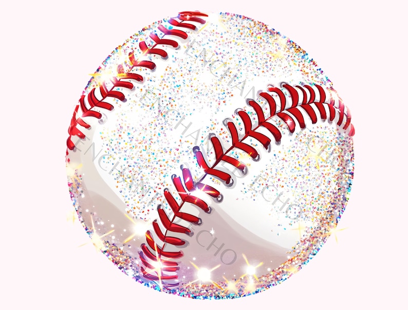 Glitter Baseball PNG - Sparkling Coquette Softball Clipart, Sequin ...