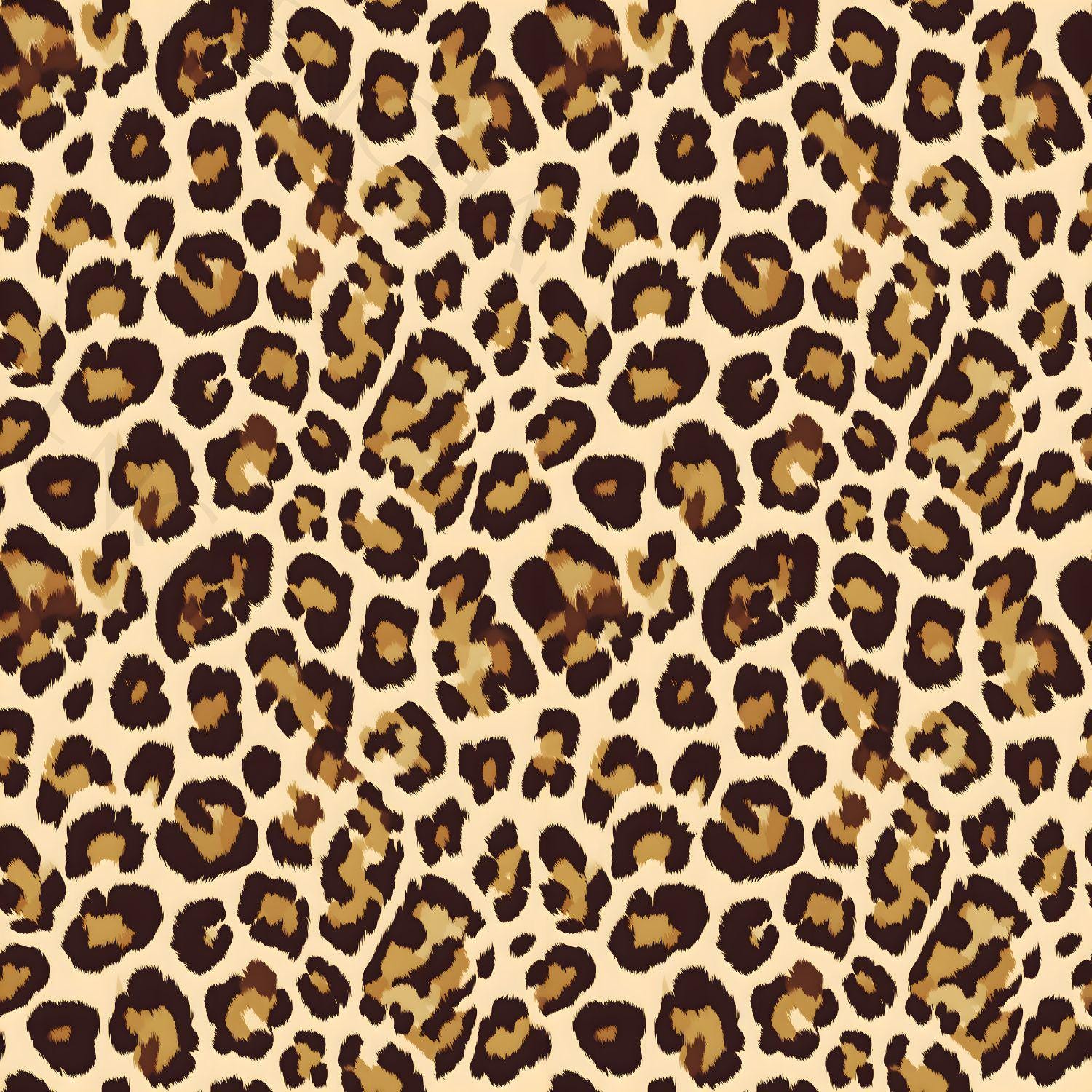 Leopard Print Seamless Pattern PNG - Repeating Cheetah Spots Digital ...