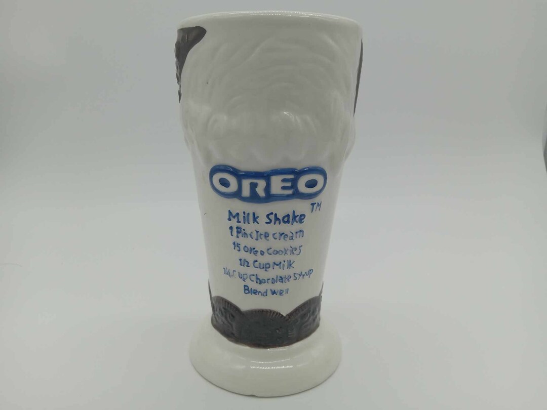 Oreo Cookie Milkshake Ceramic Tall White Cup - Etsy