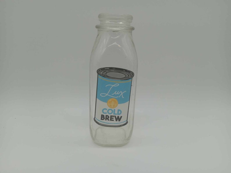 Lux Cold Brew Clear Glass Milk Bottle - Etsy
