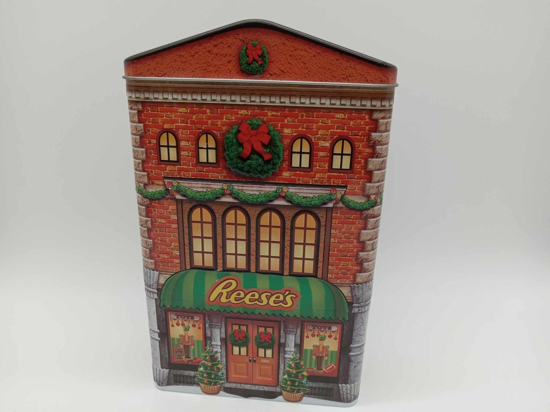 Reese's Christmas Storefront Shop Candy Tin 10" - Etsy